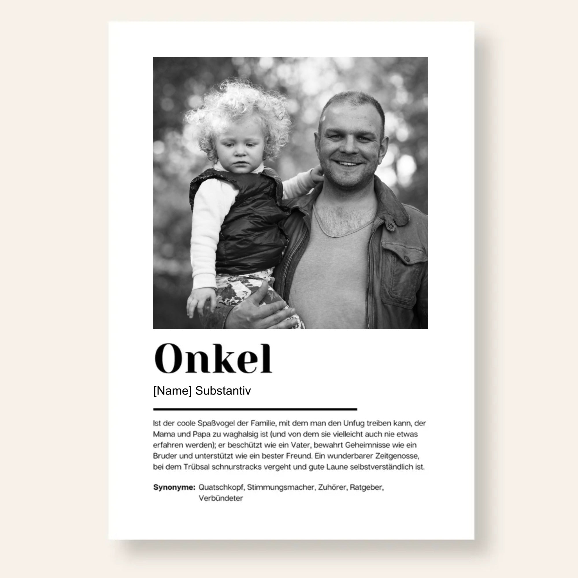 Fotoposter Definition ONKEL personalisiert – KLEIBT.de